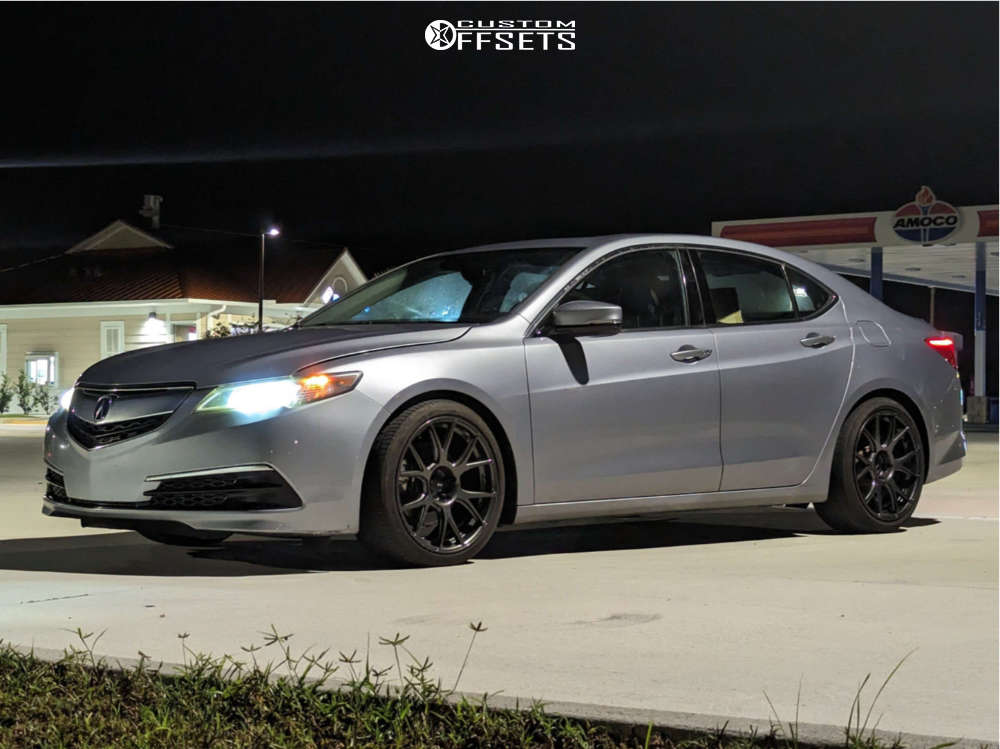 2015 Acura TLX with 19x9.5 35 Konig Ampliform and 255/35R19 Continental ...