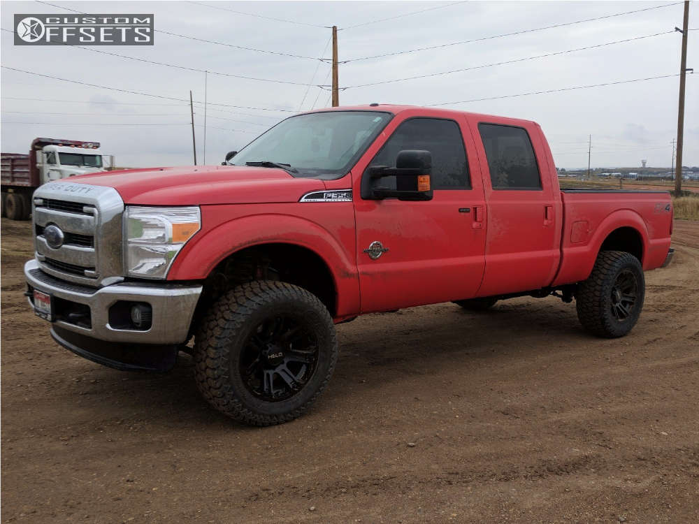 2016 Ford F-350 Super Duty with 20x10 -18 Helo HE904 and 35/12.5R20 AMP ...