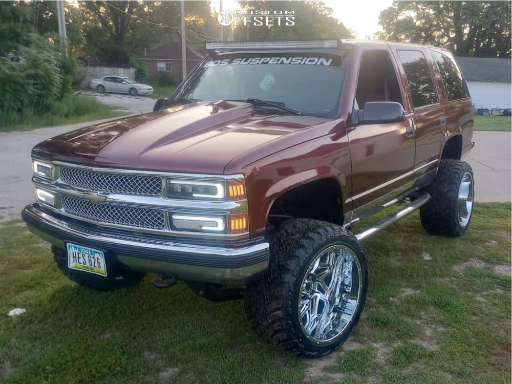 1998 Chevrolet Tahoe with 22x14 -76 Vision Spyder and 33/14.5R22 AMP ...