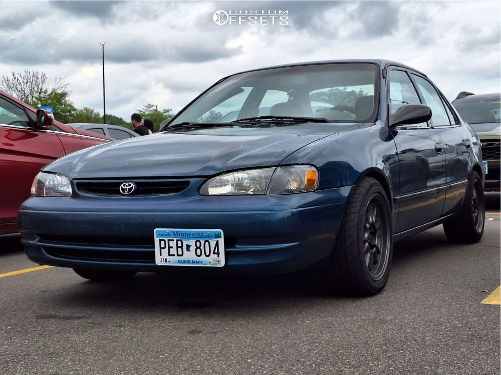 2000 Toyota Corolla with 15x8 35 Konig Hypergram and 205/50R15 Yokohama ...