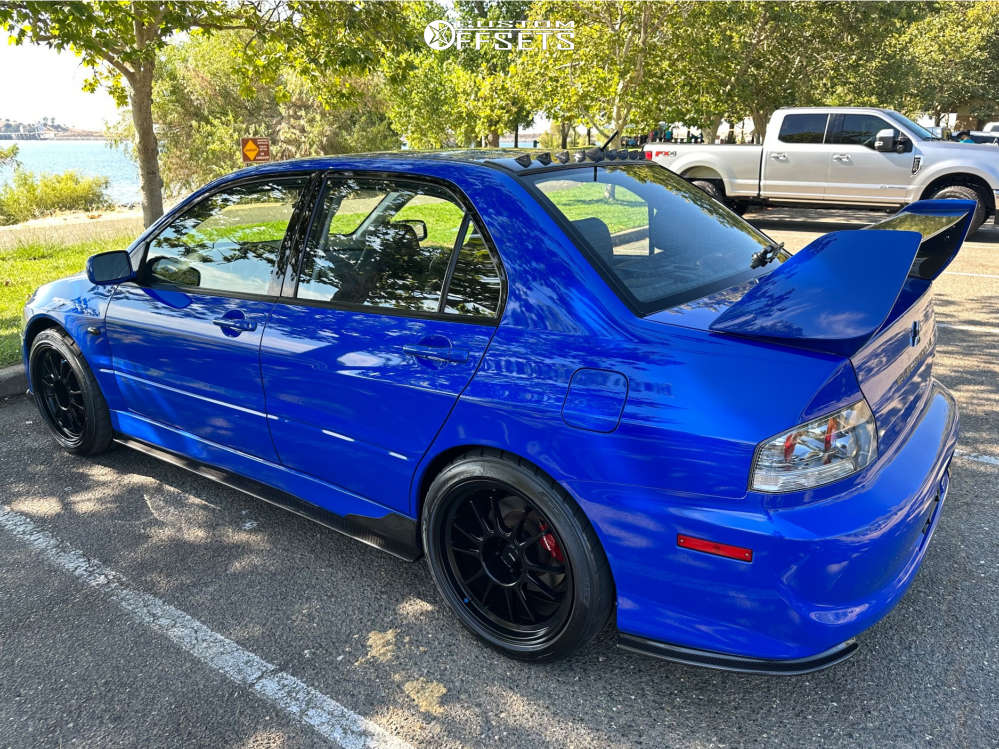 2004 Mitsubishi Lancer with 18x9.5 25 Konig Hypergram and 245/40R18 ...