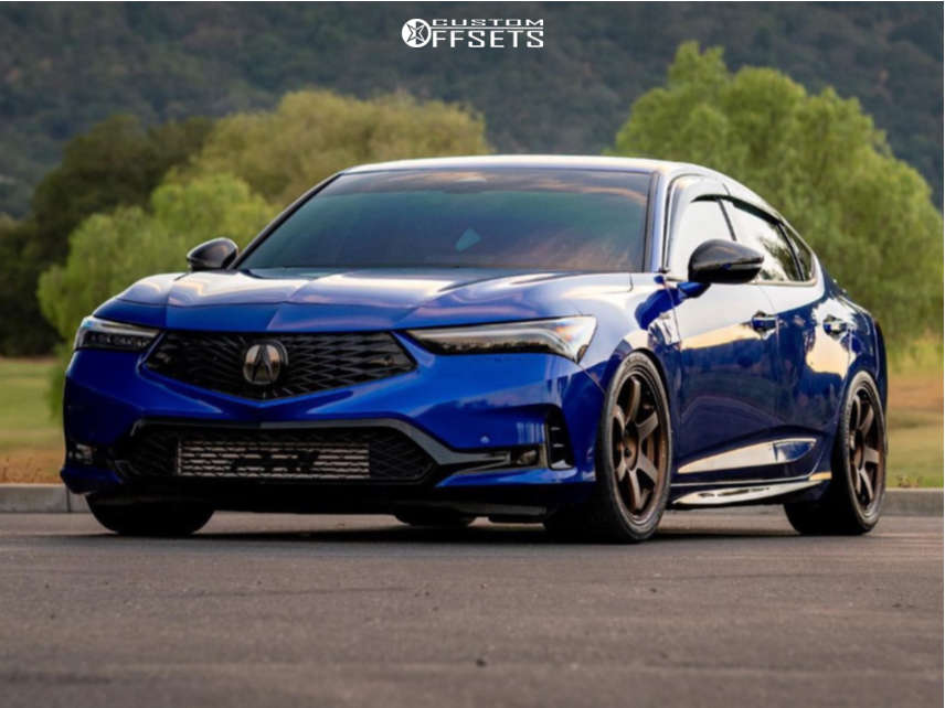 2023 Acura Integra with 18x9.5 38 Volk Te37 Saga S-plus and 265/35R18 Michelin Pilot Sport A/s 4 ...