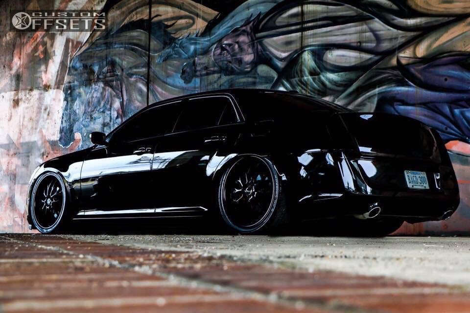 2012 Chrysler 300 with 22x8.5 40 Helo He890 and 265/35R22 Nexen Roadian ...