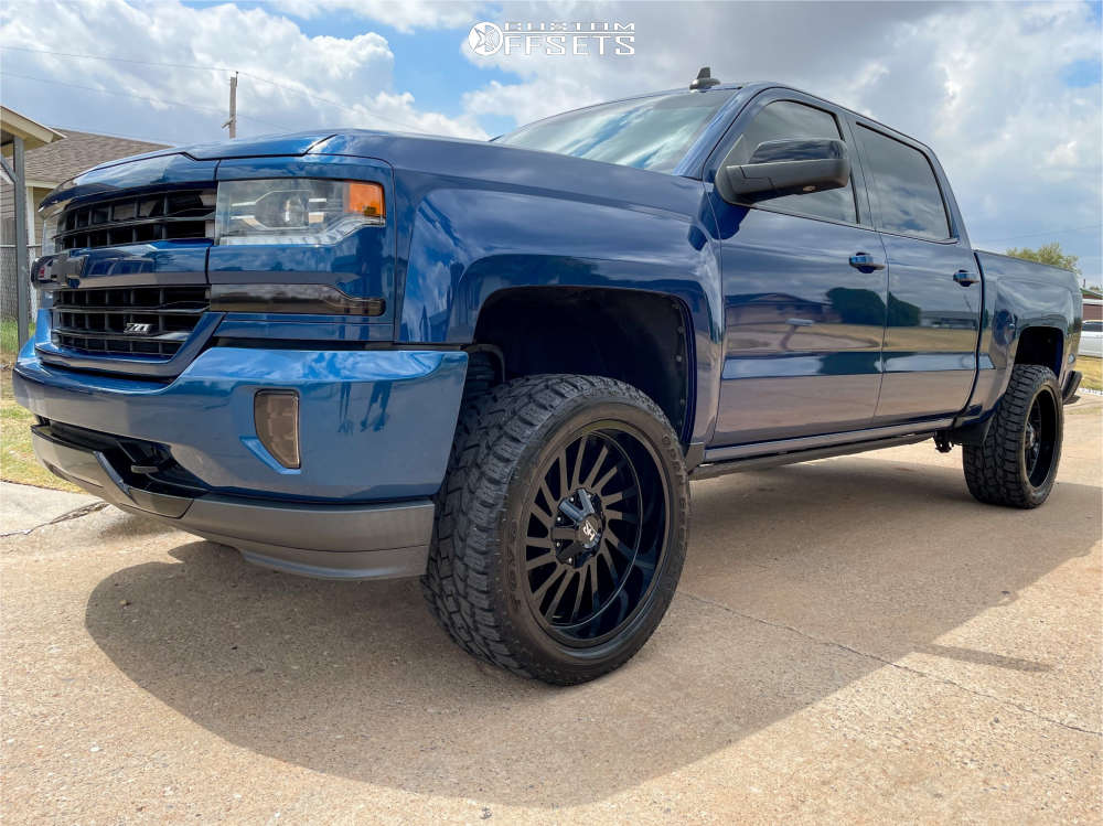 2017 Chevrolet Silverado 1500 with 22x10 -25 Hardrock Overdrive and 33/ ...
