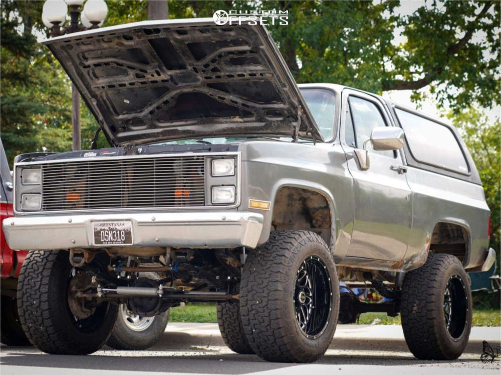 1987 Chevrolet Blazer with 20x12 -44 Hardrock Blacktop Xposed and 325 ...
