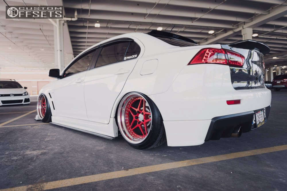 2013 Mitsubishi Lancer with 18x11 2 Heritage Ebisu and 235/40R18 Nitto ...