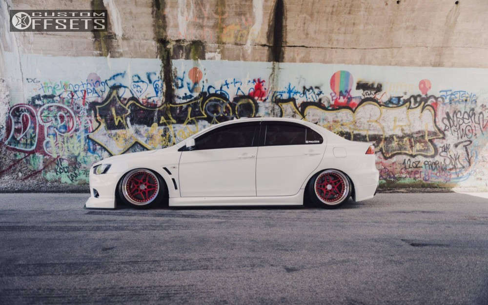 2013 Mitsubishi Lancer with 18x11 2 Heritage Ebisu and 235/40R18 Nitto ...