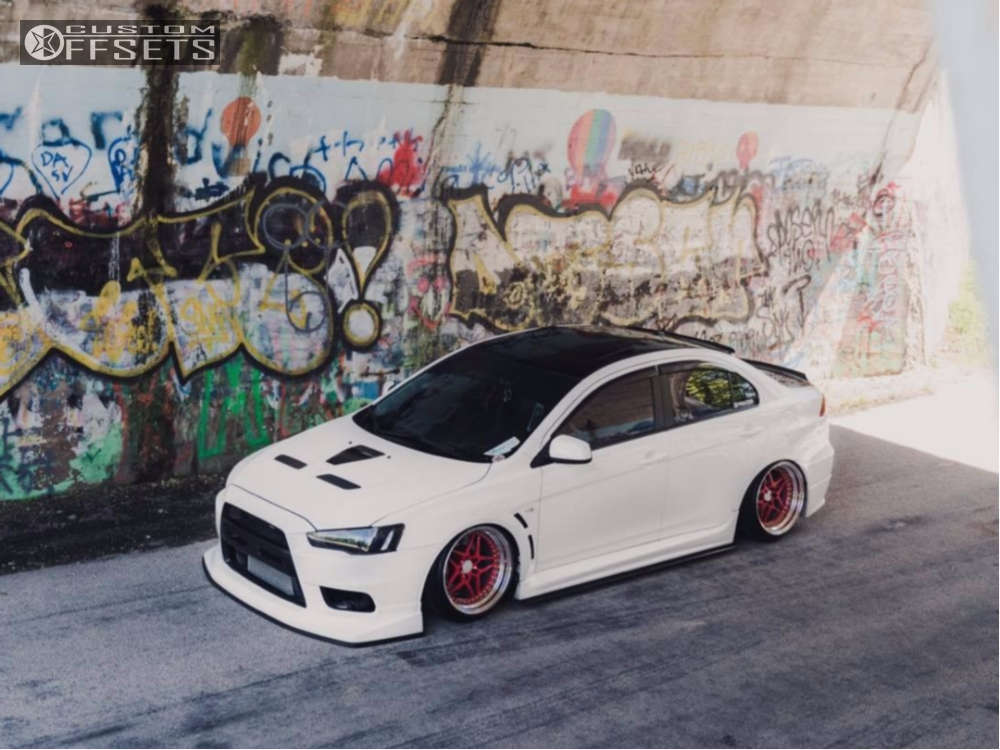 2013 Mitsubishi Lancer with 18x11 2 Heritage Ebisu and 235/40R18 Nitto ...