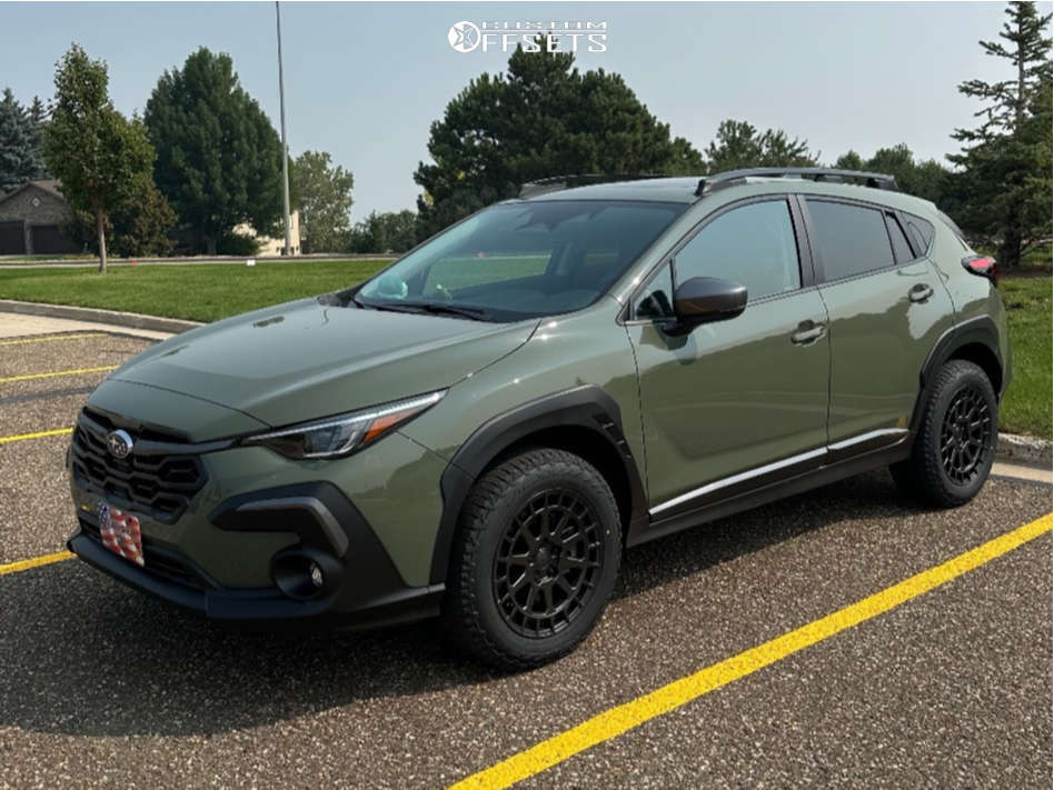 2024 Subaru Crosstrek with 17x8 40 Black Rhino Boxer and 225/60R17 ...