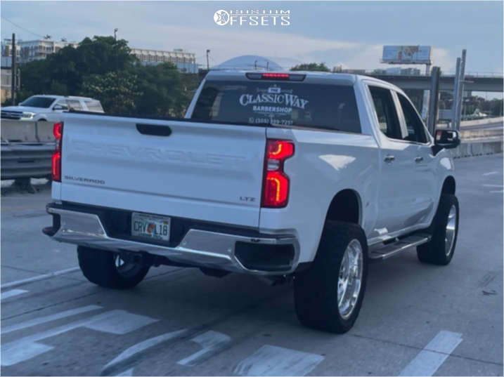 2022 Chevrolet Silverado 1500 with 22x10 -25 American Force Atom Ss and 33/12.5R22 Kenda Klever ...