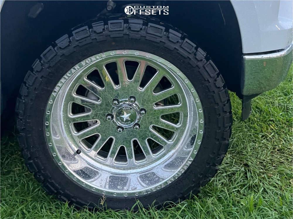 2022 Chevrolet Silverado 1500 with 22x10 -25 American Force Atom Ss and 33/12.5R22 Kenda Klever ...