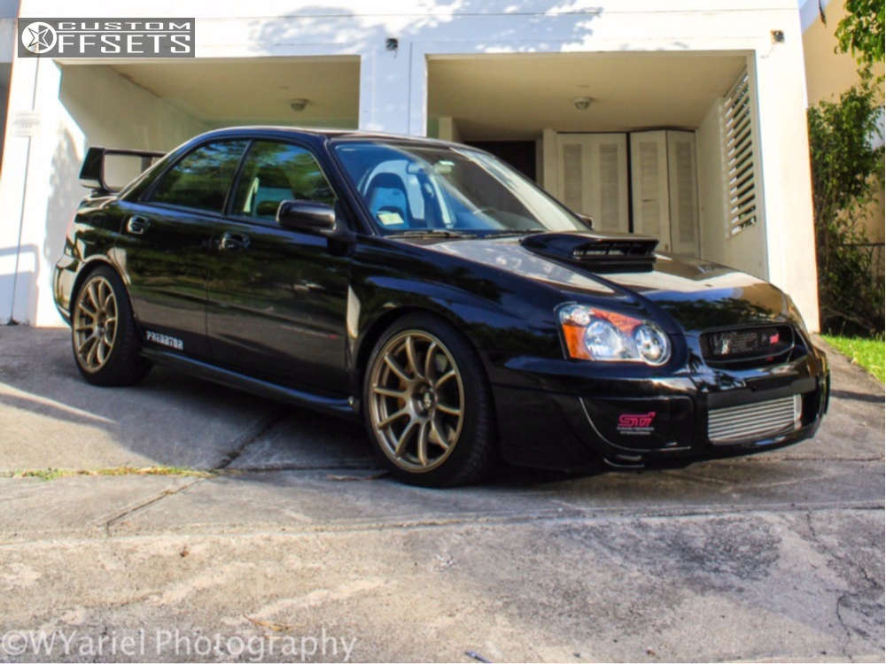 2004 Subaru WRX STI with 18x9 35 Rota G-Force and 245/35R18 Achilles ...