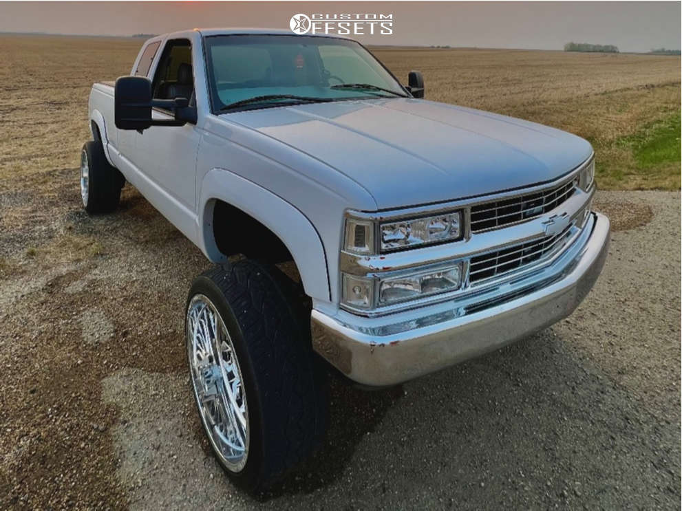 1998 Chevrolet K1500 with 24x12 44 Sentali SF-3 and 305/35R24 Nitto ...