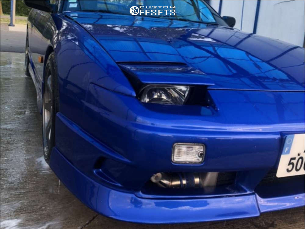 1989 Nissan 240SX with 17x8 35 Japan Racing Jr3 and 225/45R17 Goodyear ...