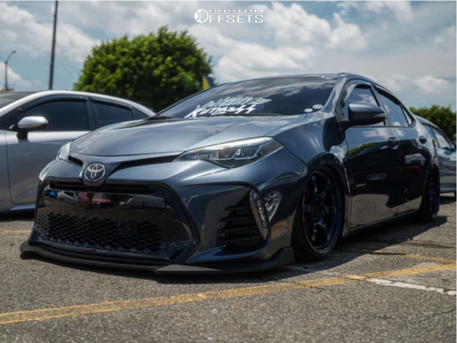 2018 Toyota Corolla with 18x9.5 38 Gram Lights 57dr and 215/35R18 ...