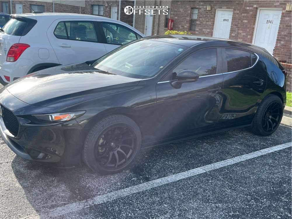 2020 Mazda 3 with 18x10.5 22 Anovia Night and 245/45R18 Lexani Lxuhp ...