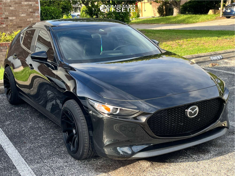 2020 Mazda 3 with 18x10.5 22 Anovia Night and 245/45R18 Lexani Lxuhp ...