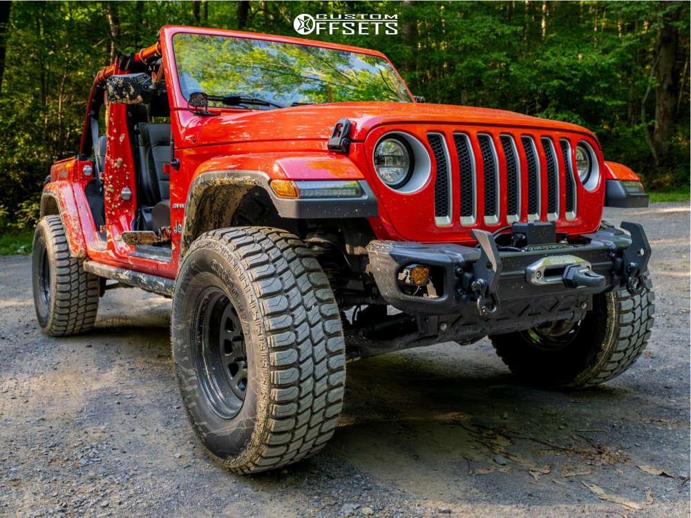 2021 Jeep Wrangler with 17x9 -12 Rough Country Steel Wheel and 35/12 ...