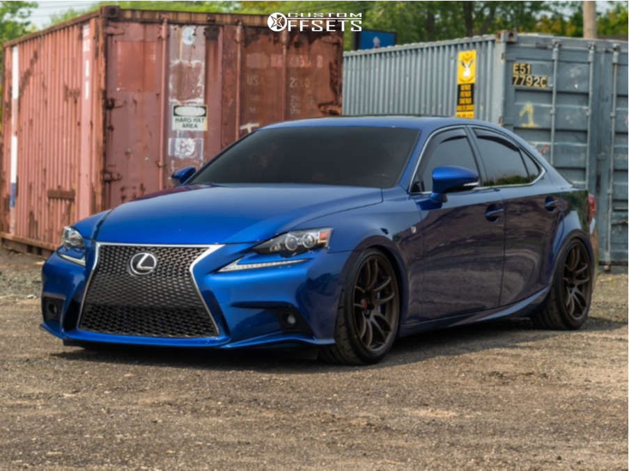 2016 Lexus IS300 with 18x9.5 38 Work Emotion CR Kiwami and 255/35R18 ...