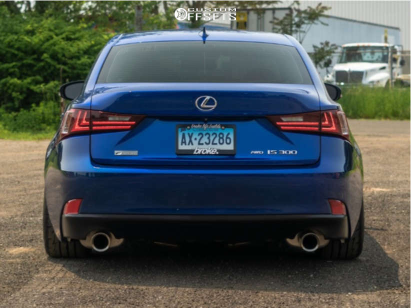 2016 Lexus IS300 with 18x9.5 38 Work Emotion CR Kiwami and 255/35R18 ...