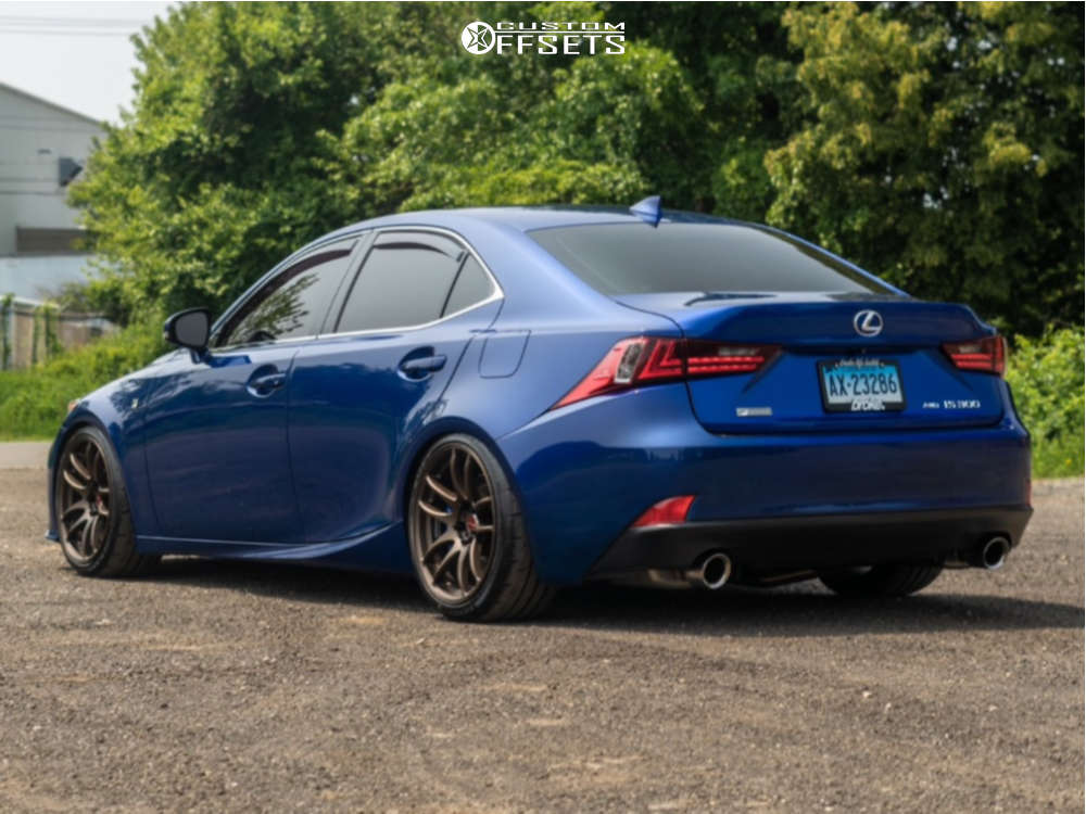 2016 Lexus IS300 with 18x9.5 38 Work Emotion CR Kiwami and 255/35R18 ...
