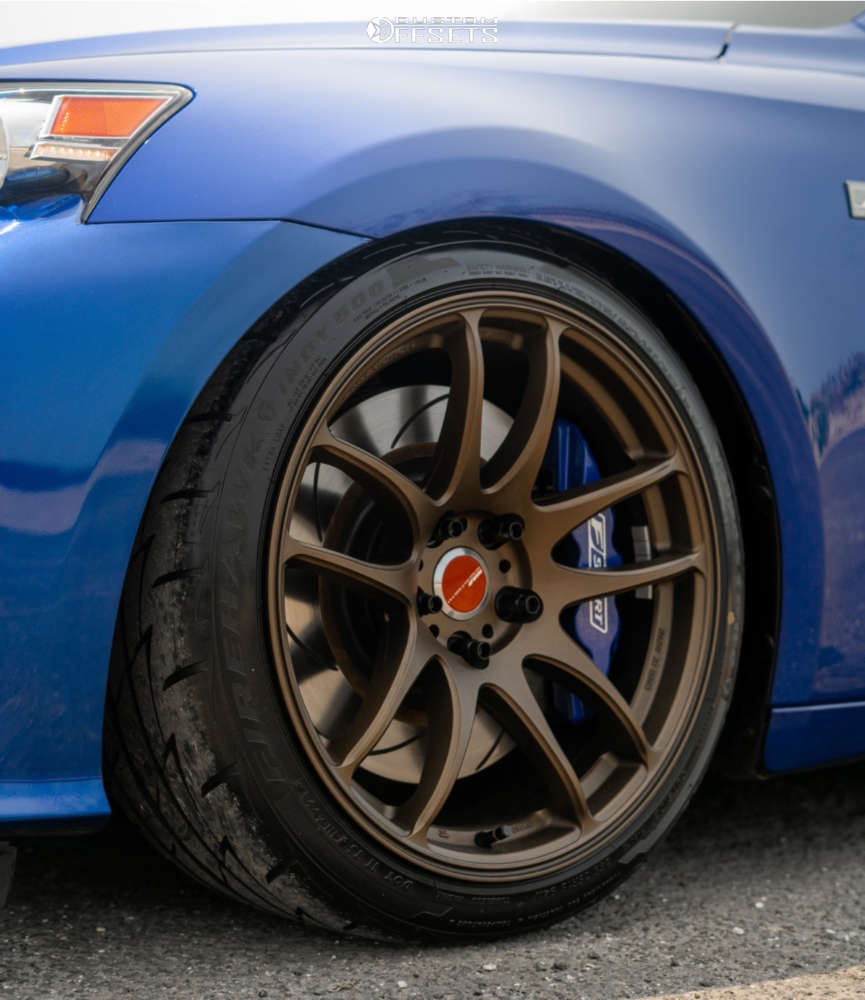 2016 Lexus IS300 with 18x9.5 38 Work Emotion CR Kiwami and 255/35R18 ...