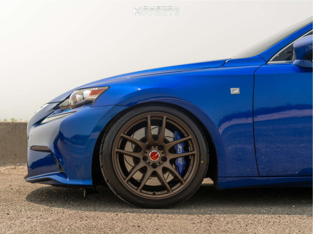 2016 Lexus IS300 with 18x9.5 38 Work Emotion CR Kiwami and 255/35R18 ...