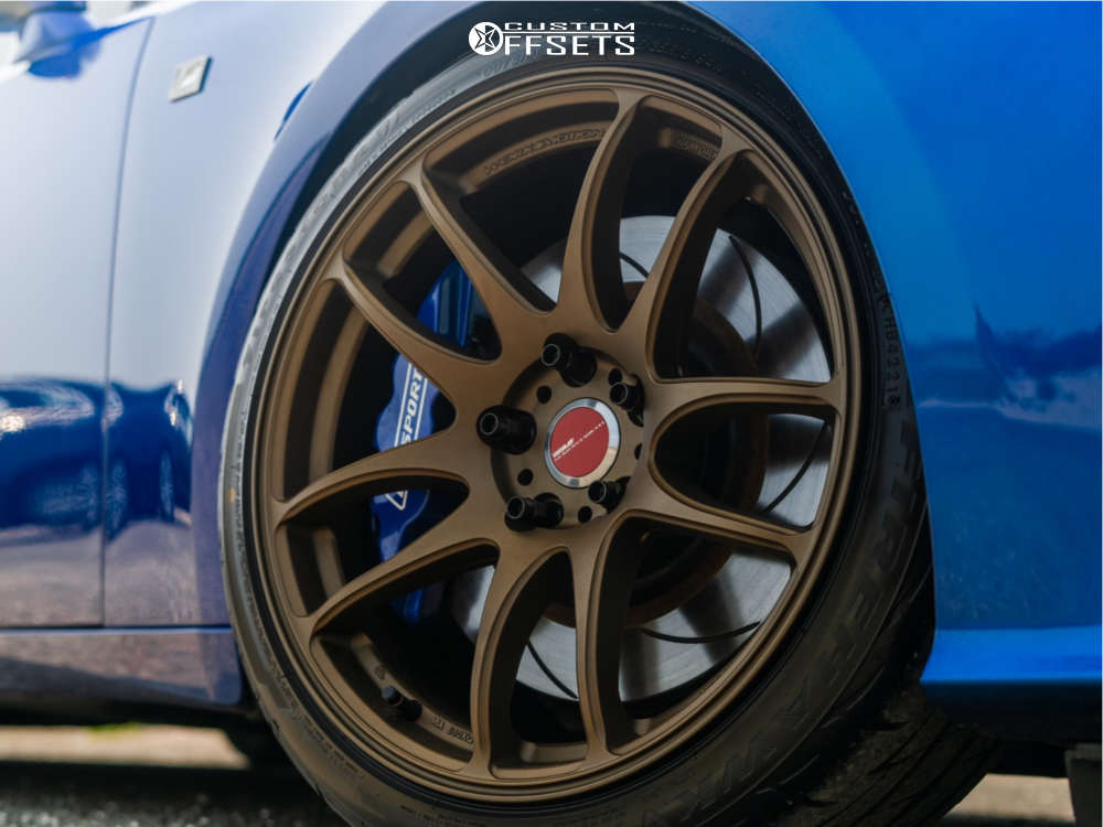 2016 Lexus IS300 with 18x9.5 38 Work Emotion CR Kiwami and 255/35R18 ...