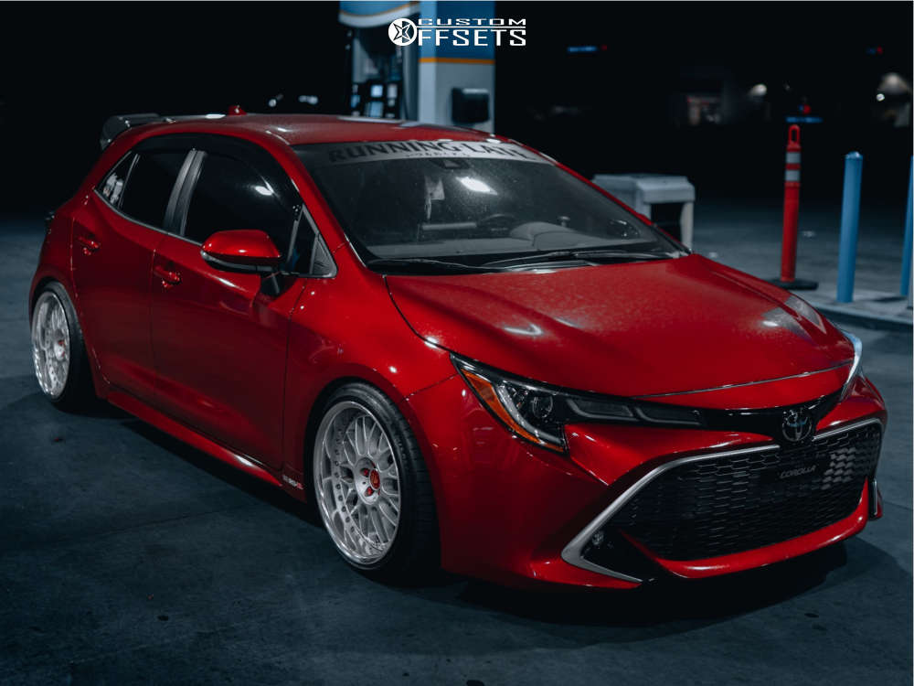 2022 Toyota Corolla with 18x9.5 19 Work VS XX and 215/40R18 Michelin ...