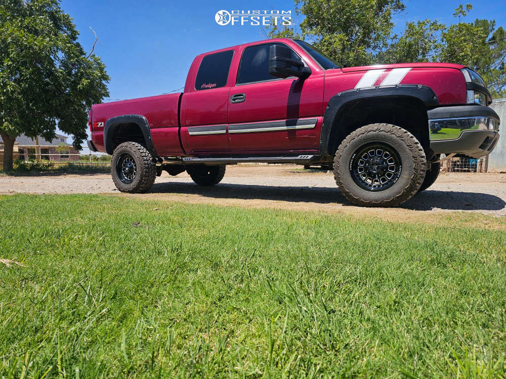 2004 Chevrolet Silverado 1500 with 17x9 -12 Luxxx HD Lhd33 and 285 ...