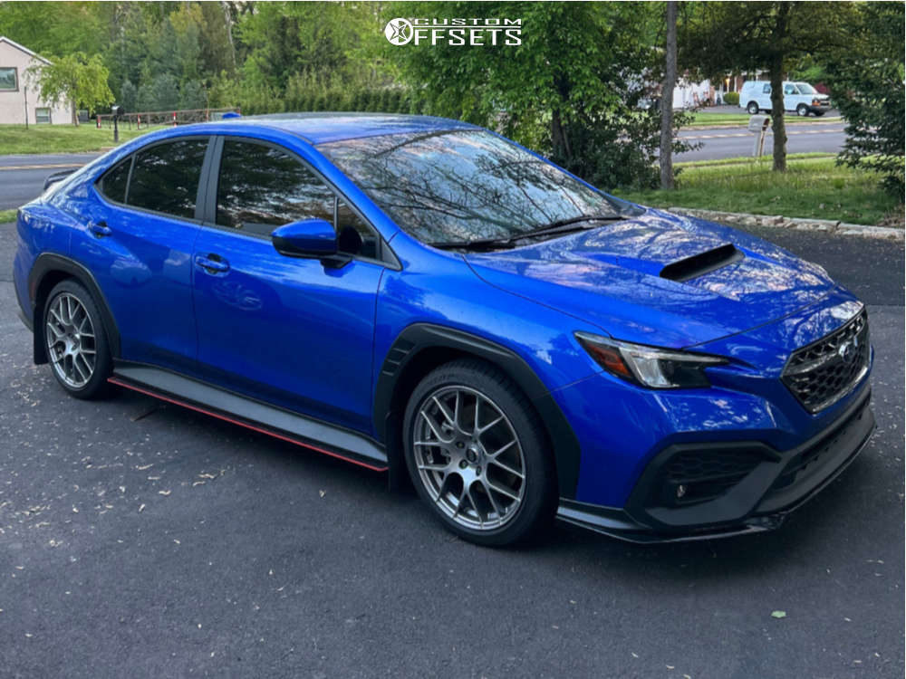 2022 Subaru WRX with 18x8.5 50 Enkei Raijin and 245/40R18 Dunlop SP ...
