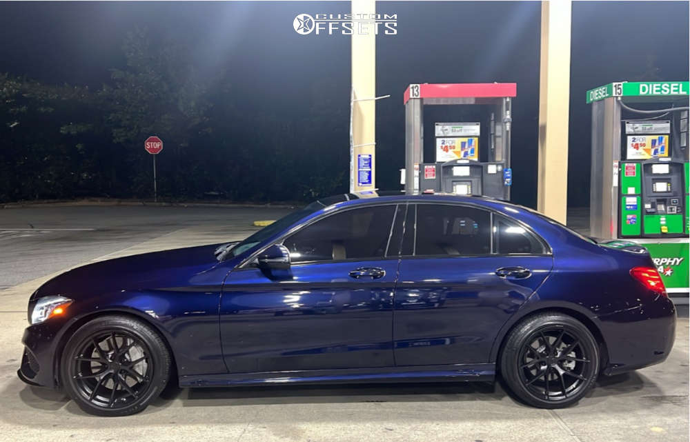 2016 Mercedes-Benz C300 with 18x8.5 35 Aodhan Aff7 and 225/45R18 ...