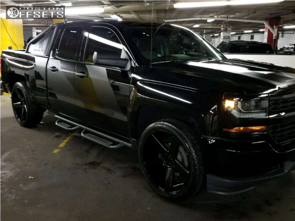 2016 Chevrolet Silverado 1500 with 24x10 13.65 DUB Baller and 305/35R24 ...