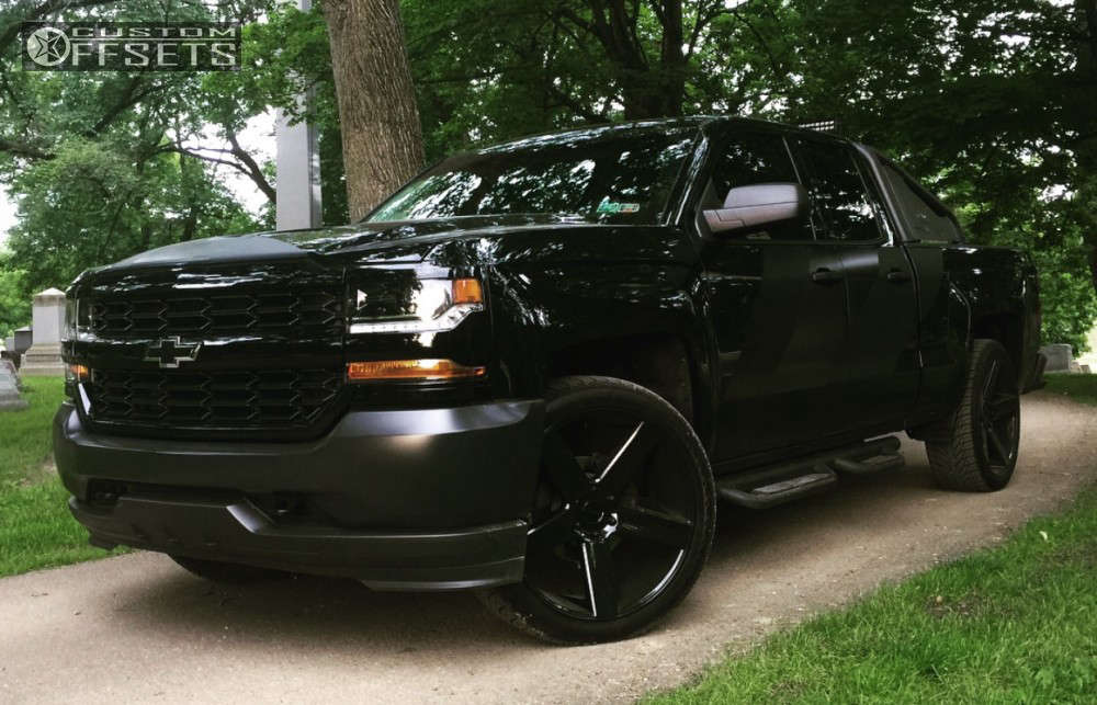2016 Chevrolet Silverado 1500 with 24x10 13.65 DUB Baller and 305/35R24 ...