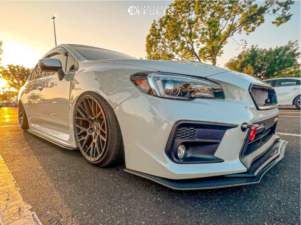 2021 Subaru WRX with 18x9.5 22 ESR Rf11 and 215/40R18 Continental ...