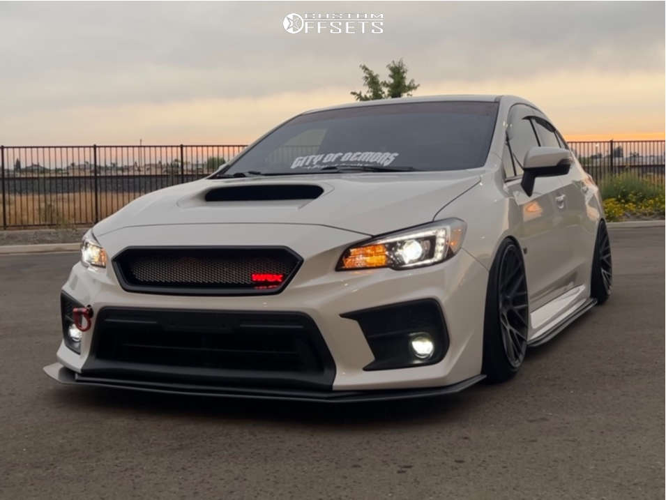 2021 Subaru WRX with 18x9.5 22 ESR Rf11 and 215/40R18 Continental ...