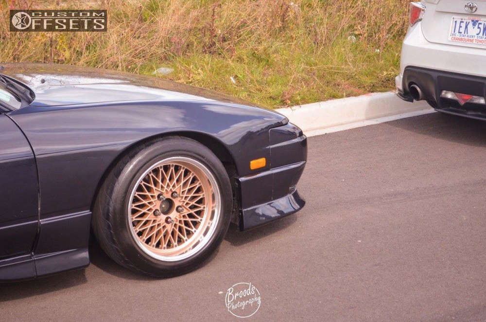 1998 Nissan 240SX with 16x8.5 20 SSR Mesh and 205/50R16 Federal 595 Rs ...