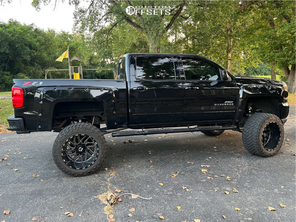 2018 Chevrolet Silverado 1500 with 22x14 -76 TIS 544bm and 375/45R22 Nitto Trail Grappler and ...