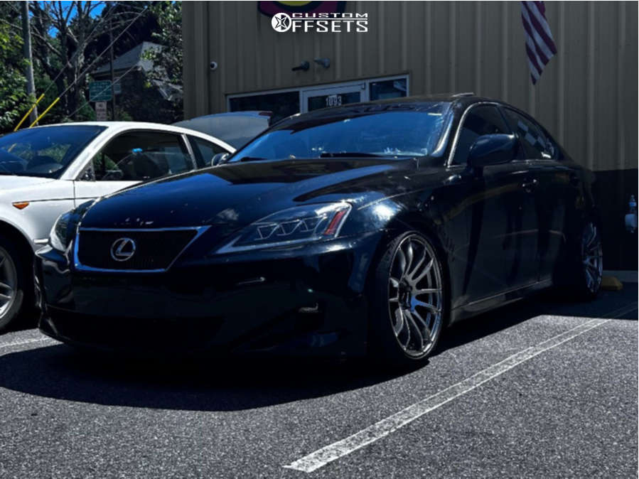 2008 Lexus IS250 with 18x9.5 22 AVID1 Av20 and 255/35R18 Michelin Pilot ...
