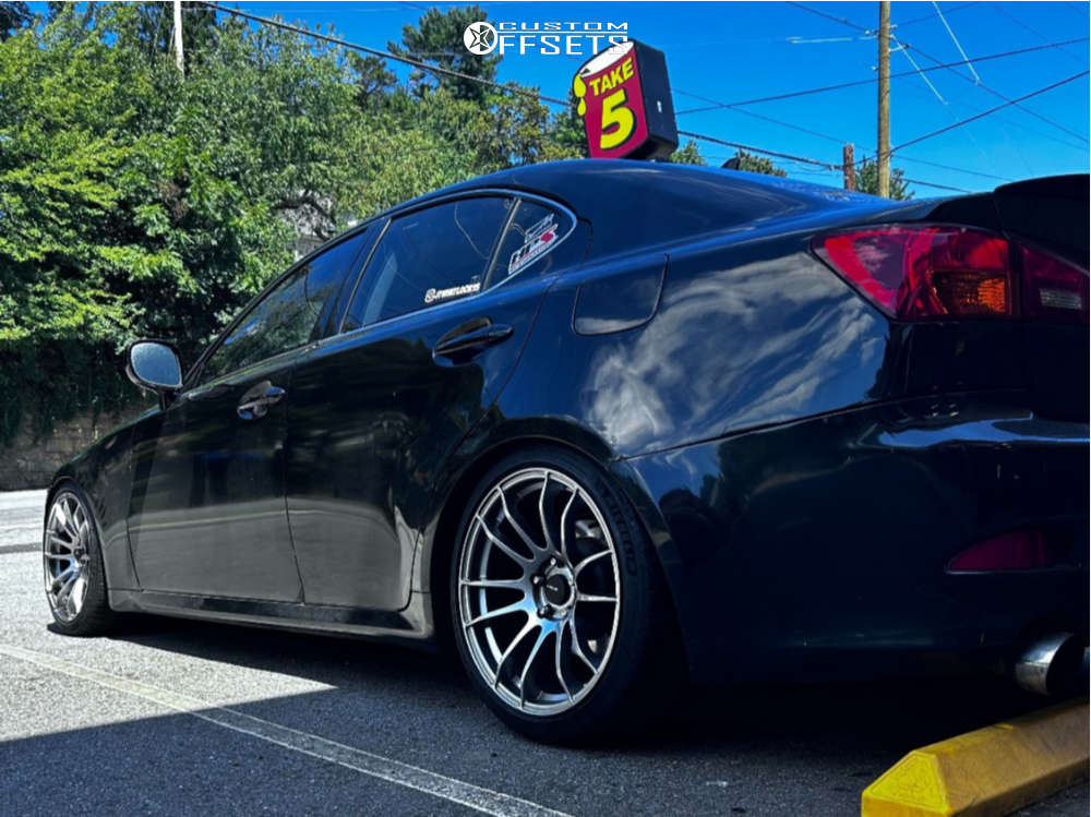 2008 Lexus IS250 with 18x9.5 22 AVID1 Av20 and 255/35R18 Michelin Pilot ...