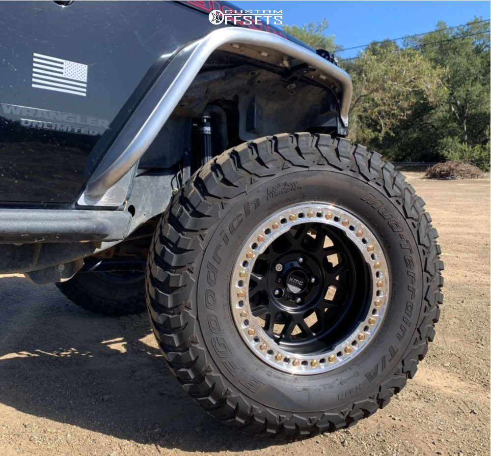 2015 Jeep Wrangler with 17x9 -38 KMC KM235 and 35/12.5R17 BFGoodrich ...
