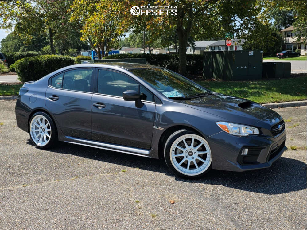 2020 Subaru WRX with 19x9.5 35 ESR Cs12 and 255/40R19 Continental ...