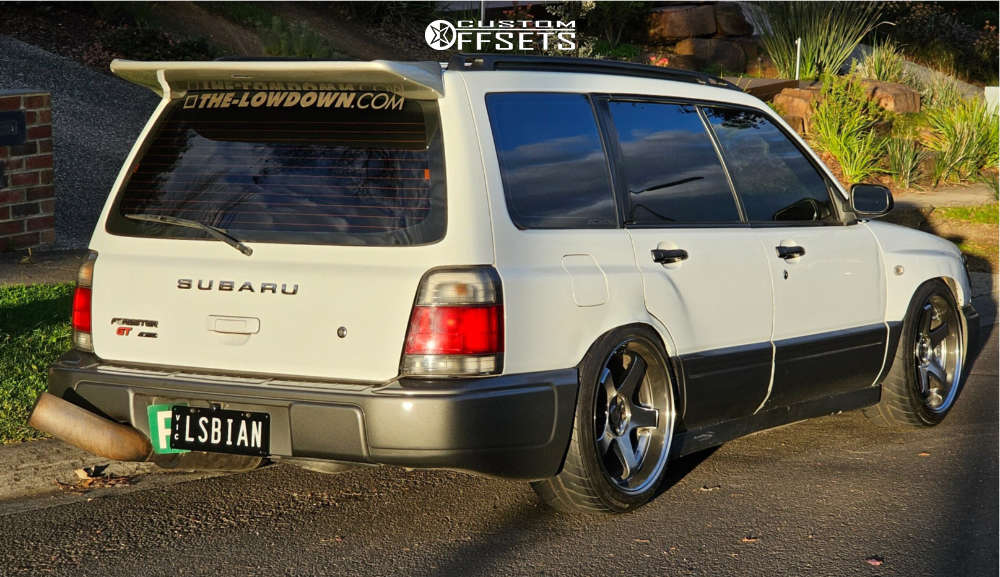 1999 Subaru Forester with 18x10 38 Work Gt5 and 235/40R18 Hankook ...