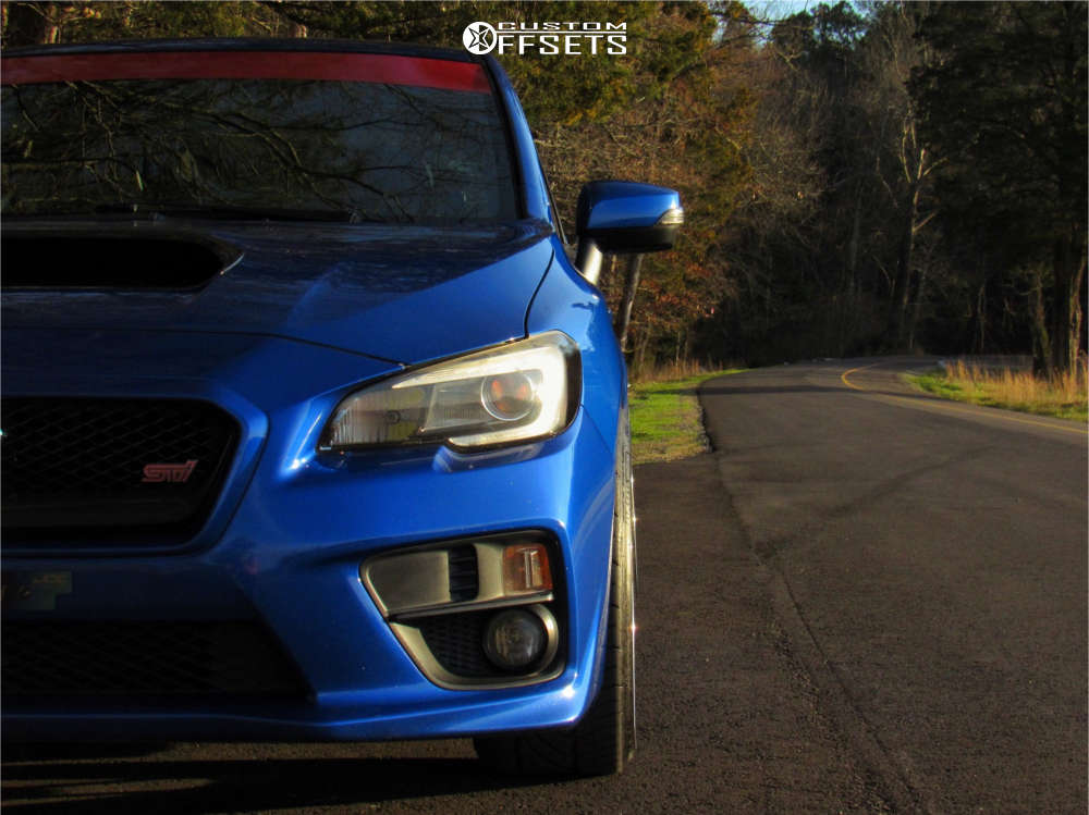 2015 Subaru WRX STI with 19x9.5 35 Option Lab S718 and 245/35R19 Nitto ...