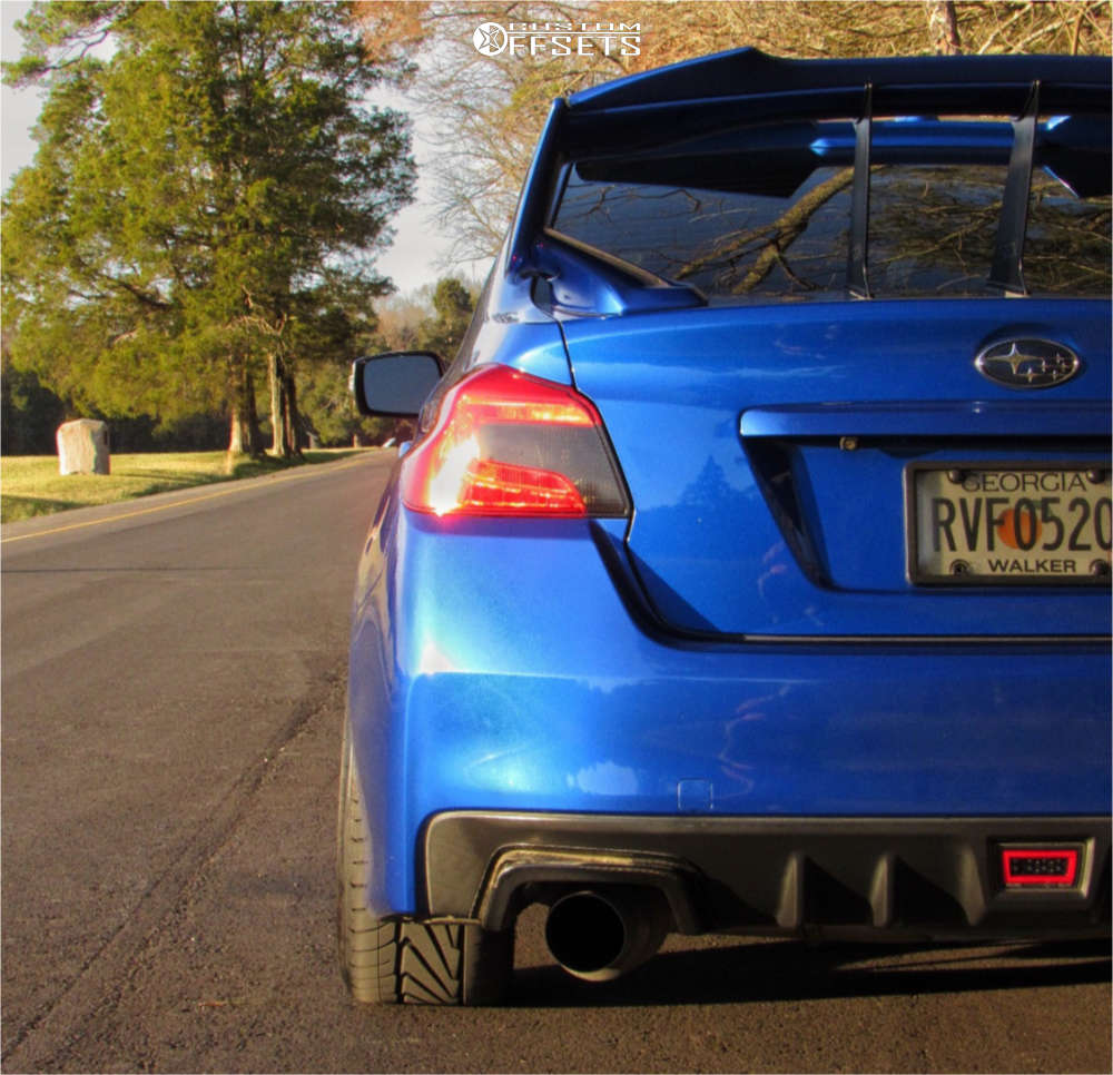 2015 Subaru WRX STI with 19x9.5 35 Option Lab S718 and 245/35R19 Nitto ...
