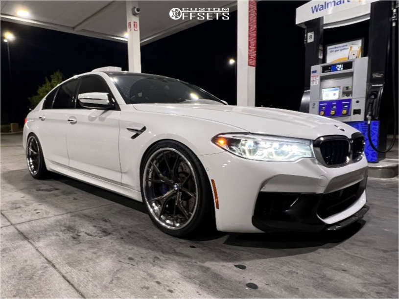 2018 BMW M5 with 21x10 22 Vision Forged VF008-2 and 285/30R21 Michelin ...