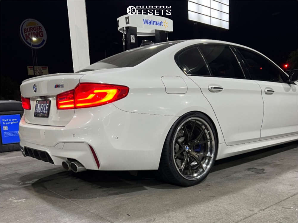 2018 BMW M5 with 21x10 22 Vision Forged VF008-2 and 285/30R21 Michelin ...