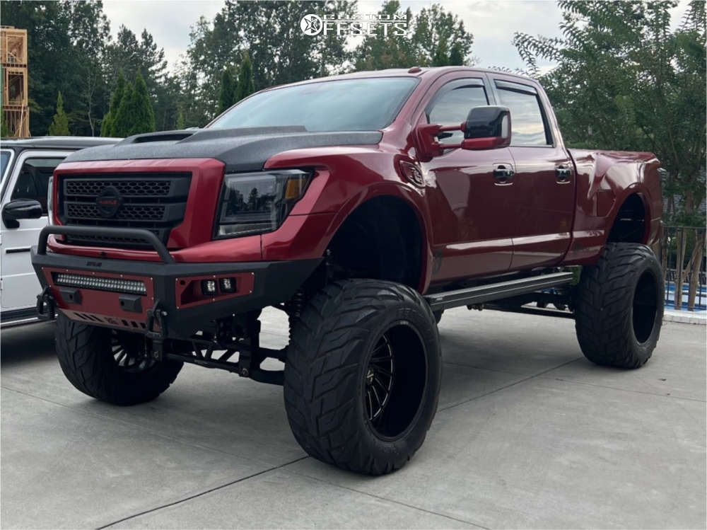 2016 Nissan TITAN XD with 24x14 -81 ARKON OFF-ROAD Caesar and 42/15 ...