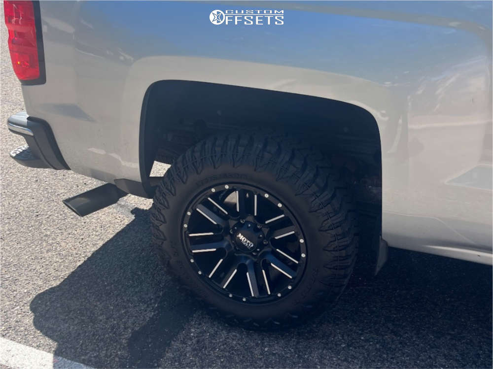2014 Chevrolet Silverado 1500 with 18x9 18 Moto Metal Mo978 and 275 ...