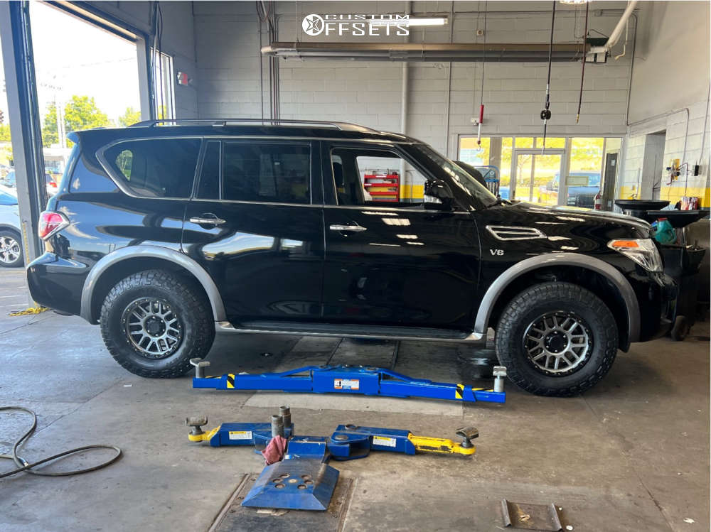 2017 Nissan Armada with 18x9 18 Vision Nemesis and 295/70R18 Cooper ...